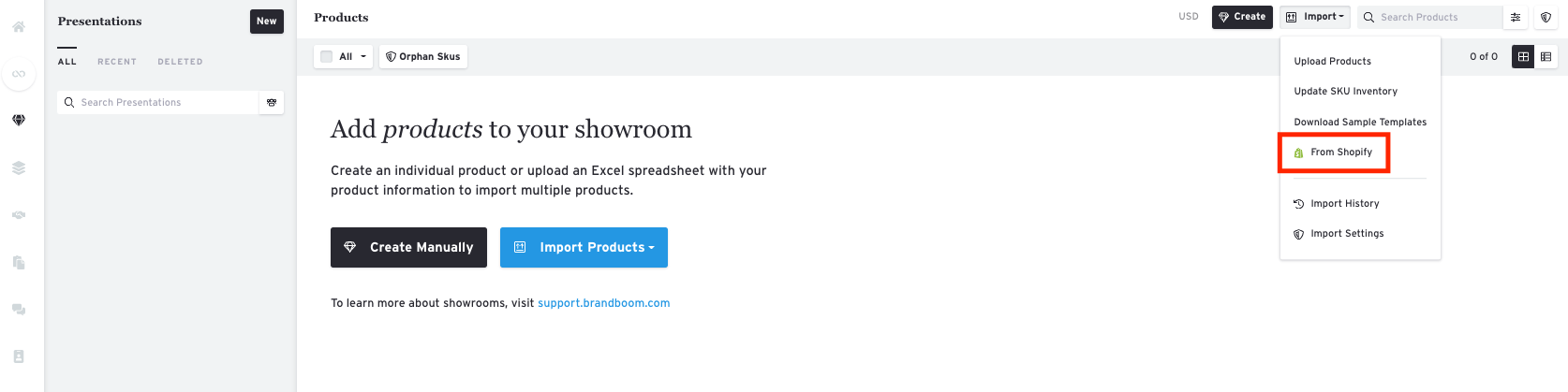 Importing Products from Shopify